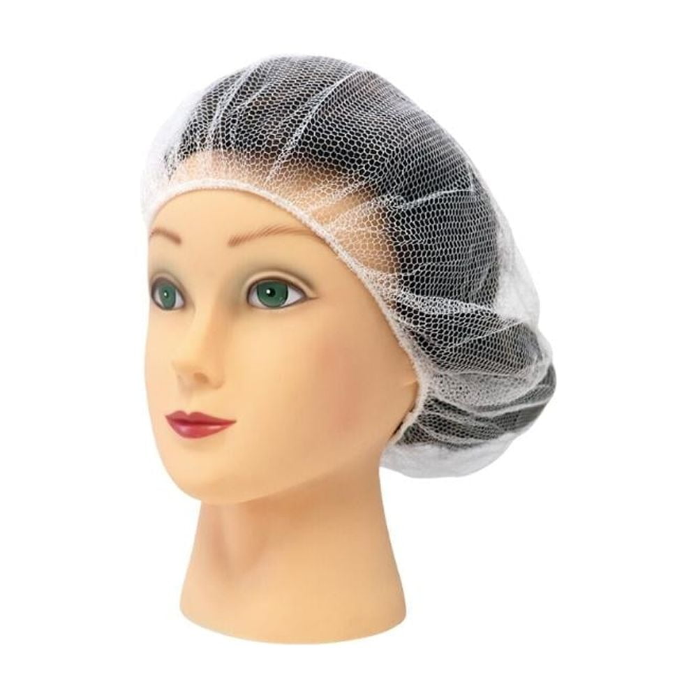 MMBM 2000 Pcs - 24" White Disposable Nylon Honeycomb Hair Nets, 16 ...