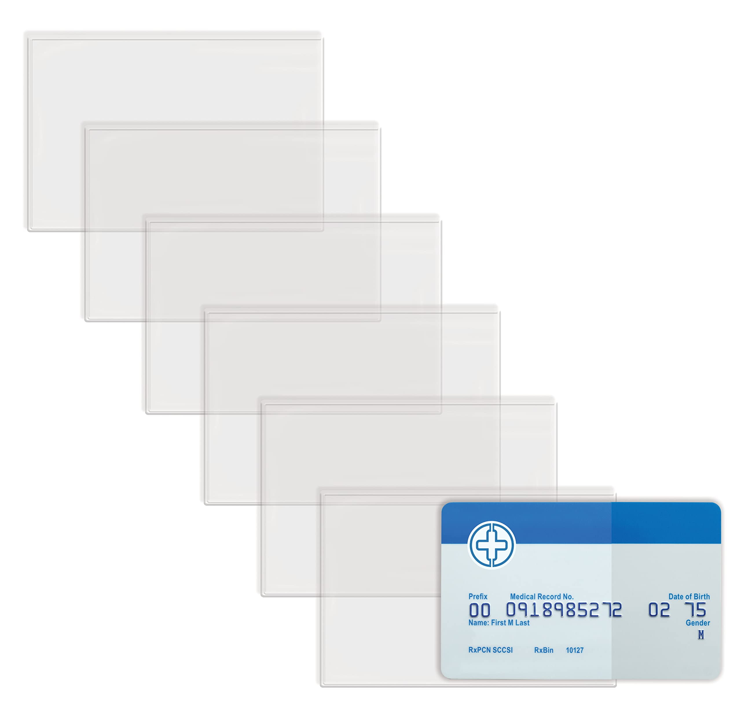 "Better Office Products Clear Plastic Card Protectors, 6 Pack, Size: 3. ...