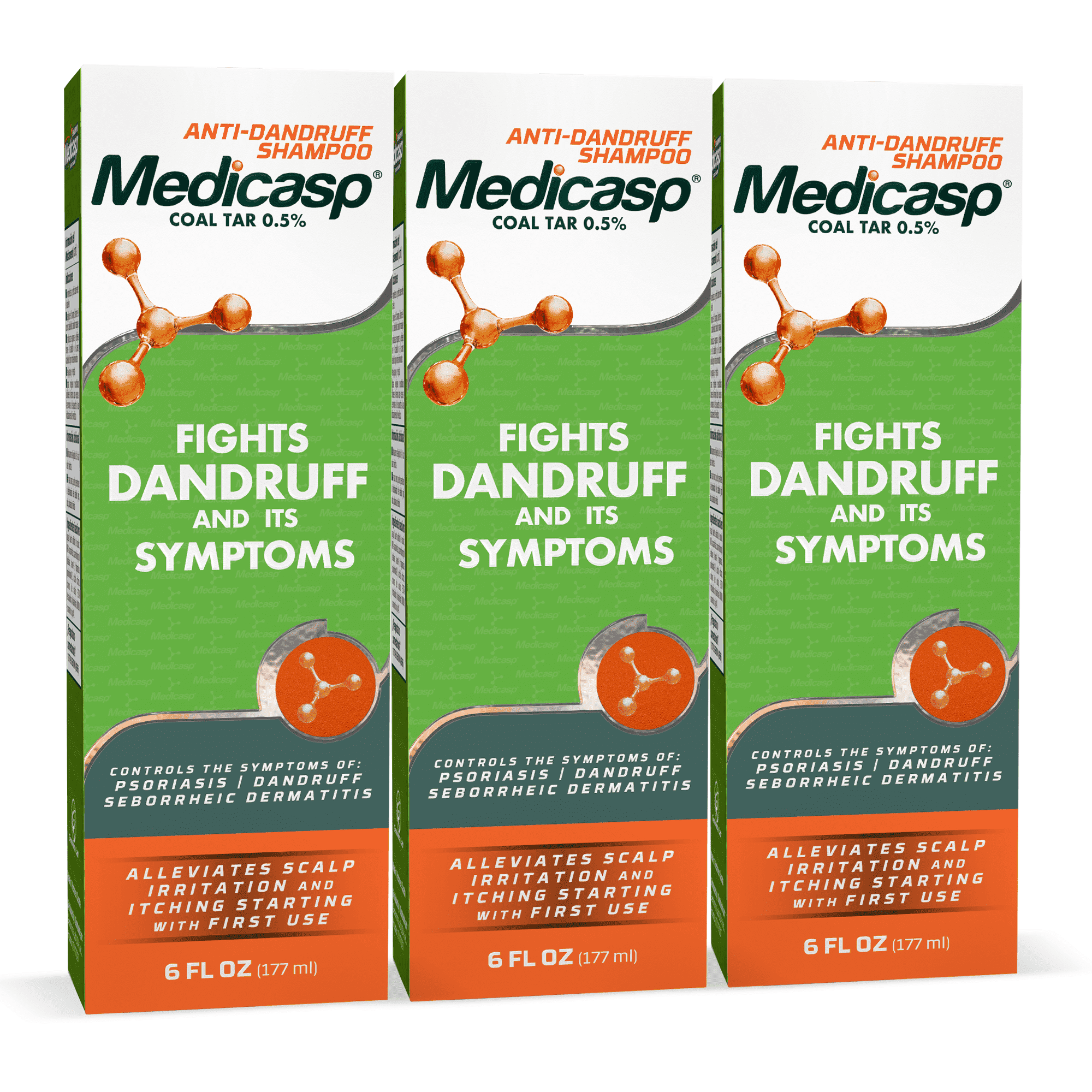 Medicasp Coal Tar Dandruff Shampoo, 0.5% Coal Tar, Treats Dandruff ...