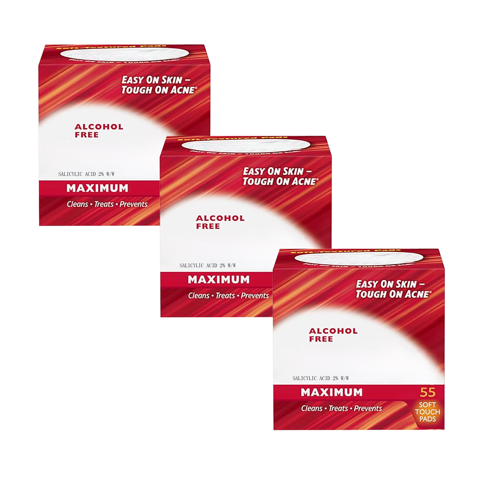 Medicated Acne Pads, Maximum, 165 Count â Facial Cleansing Wipes, Free ...