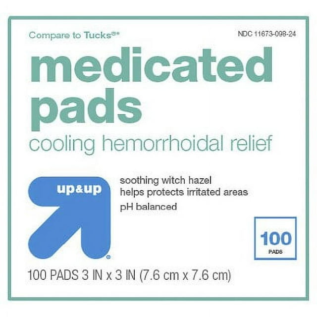 Medicated Hemorrhoidal Pads - 100ct - up & up - Walmart.com