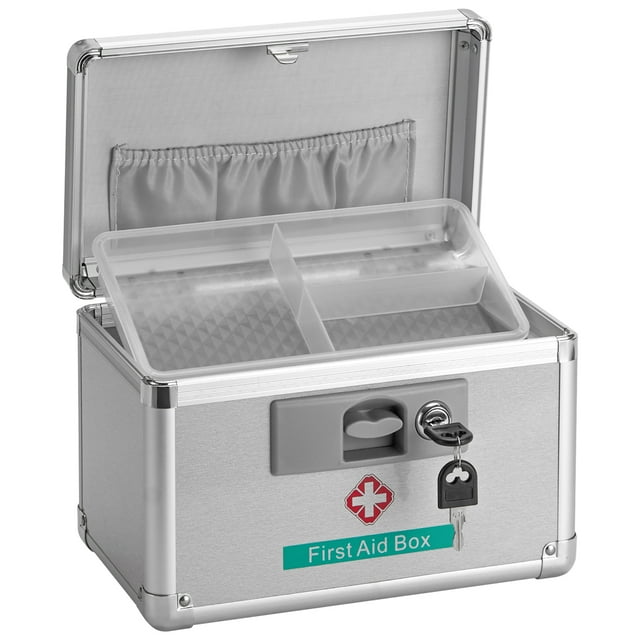 Medicine Lock Box for Safe Medication - 10 x 6 x 6.7 Inches - Lockable ...