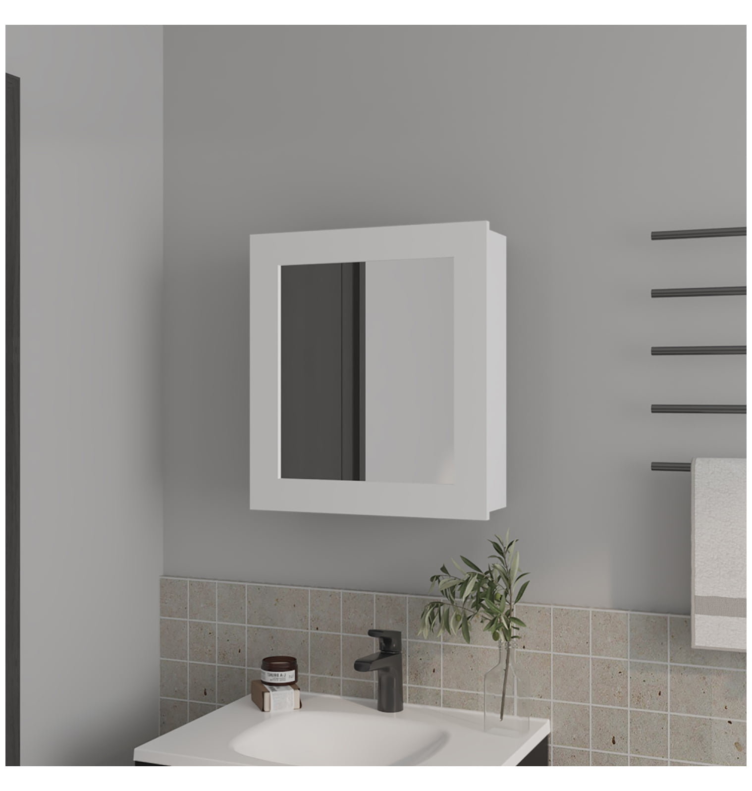 Medicine Cabinet Hailey, Bathroom, White - Walmart.com