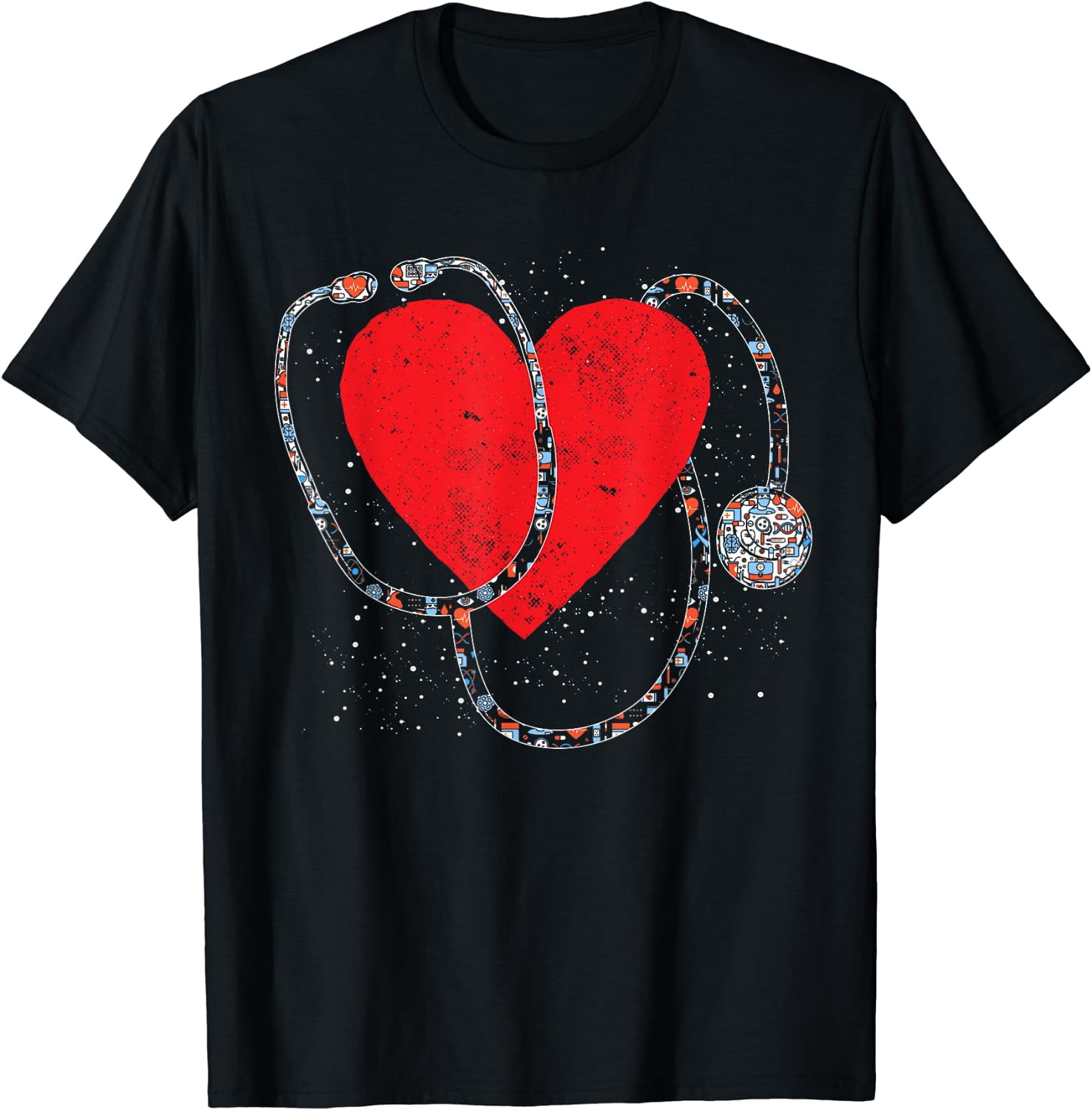 Medicine Hospital Heart Healthcare Stethoscope Medical Nurse T-Shirt ...