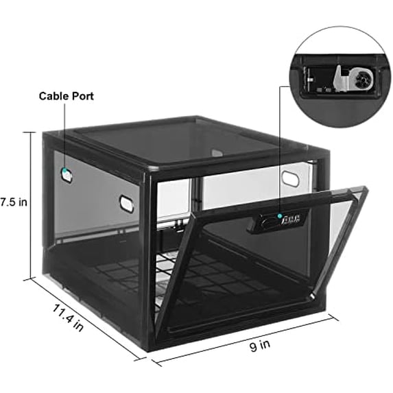 Medicine Lock Box, Medication Lockable Container for Refrigerator Food ...