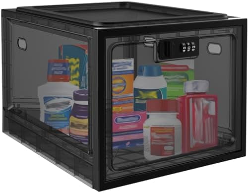 Medicine Lock for Safe Medication, 5L Lockable Storage for Fridge ...