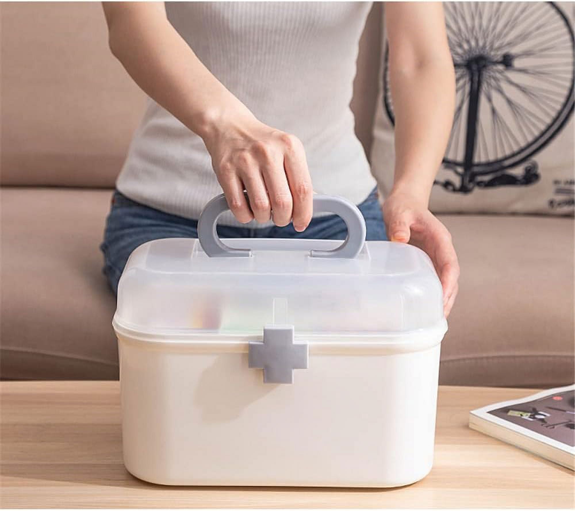 Medicine Organizer Box First Aid Health Emergency Storage Box Large ...