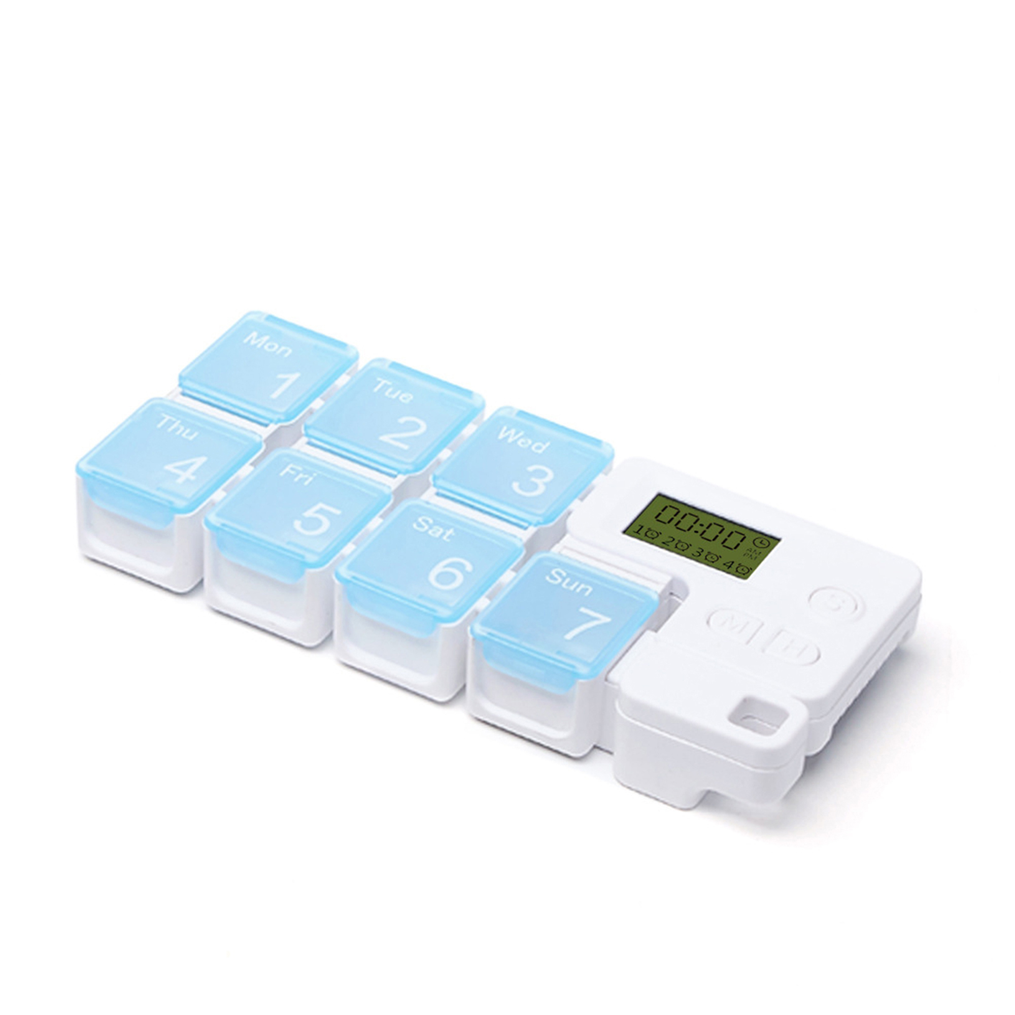Medicine Organizer with Timer Reminder Alarm, Travel Weekly Pill ...
