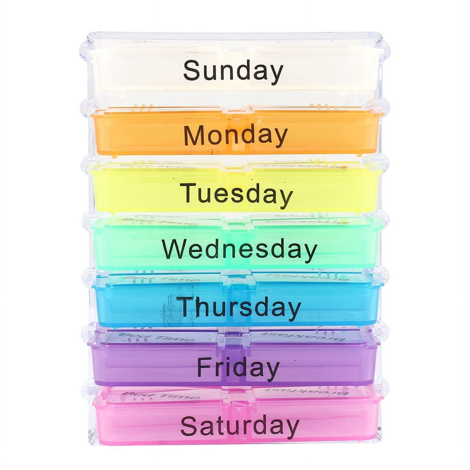 Medicine Weekly Storage Pill 7 Day Tablet Sorter Box Container Case ...