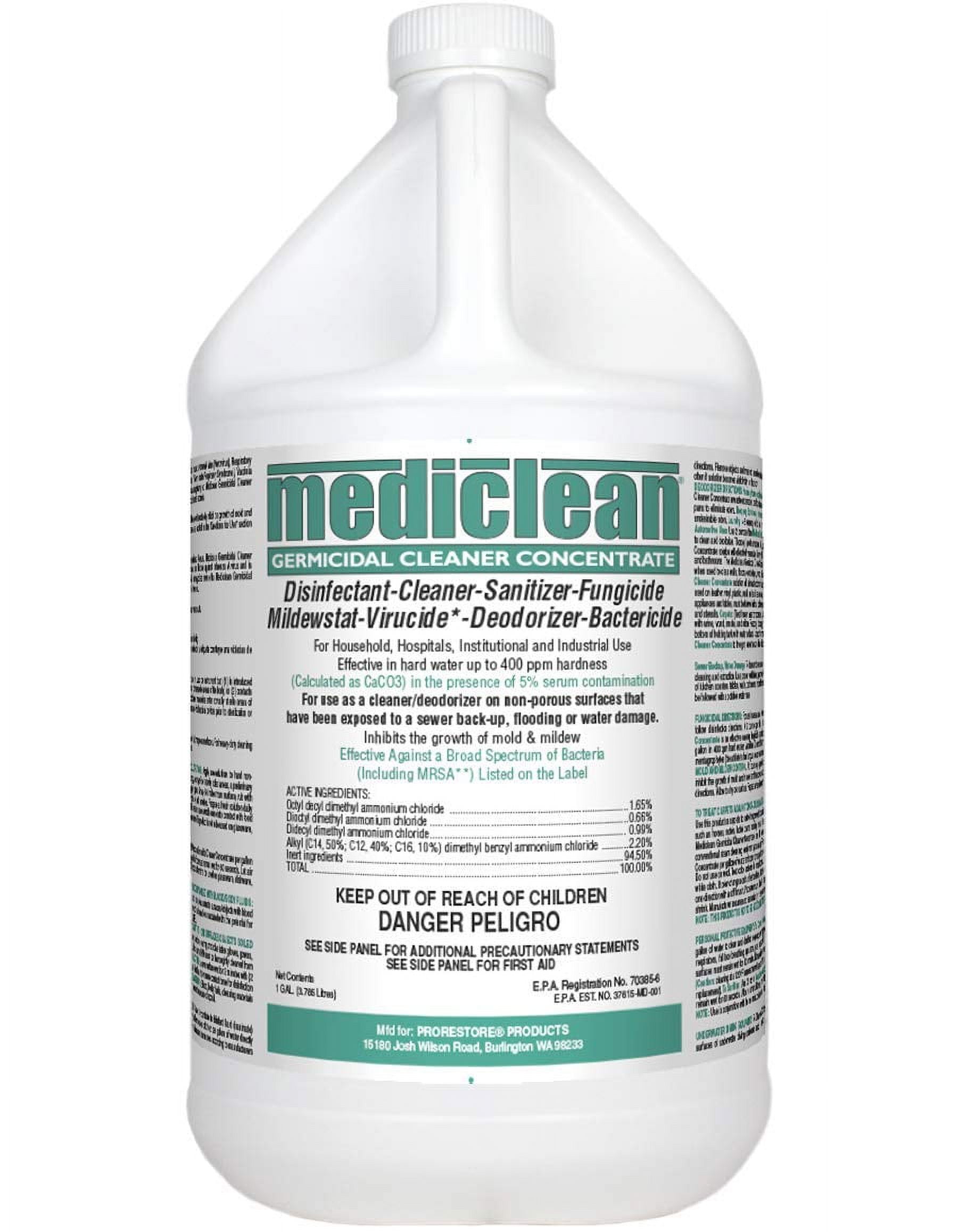 Mediclean Germicidal Cleaner Concentrate, Disinfectant, Sanitizer ...