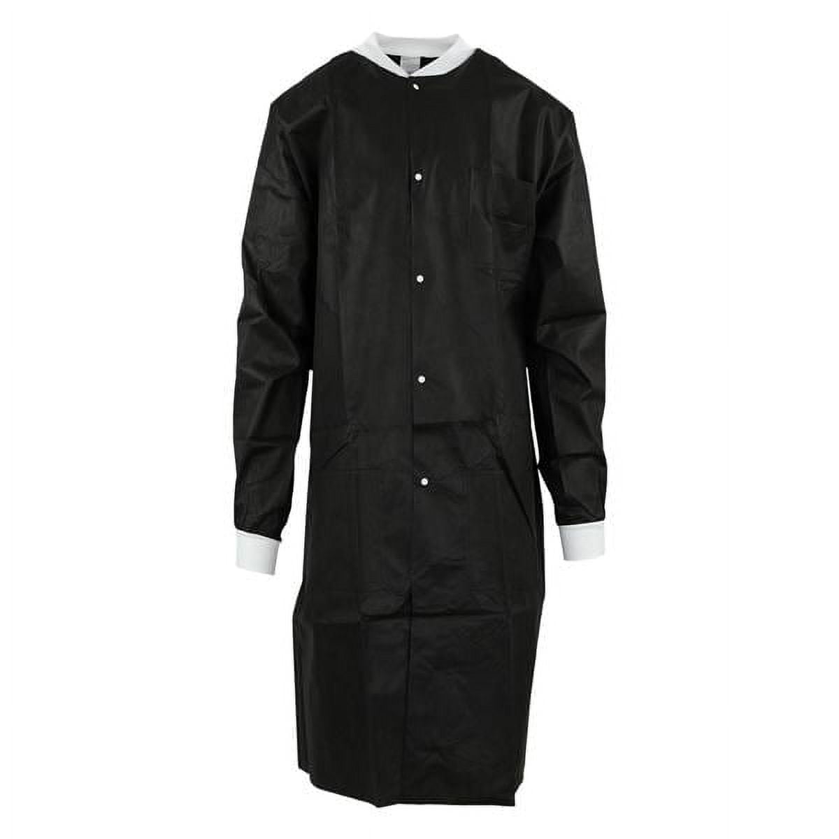 Medicom 8119-D SafeWear Hi-Perform Lab Coat Black Extra Large 12/Pk ...