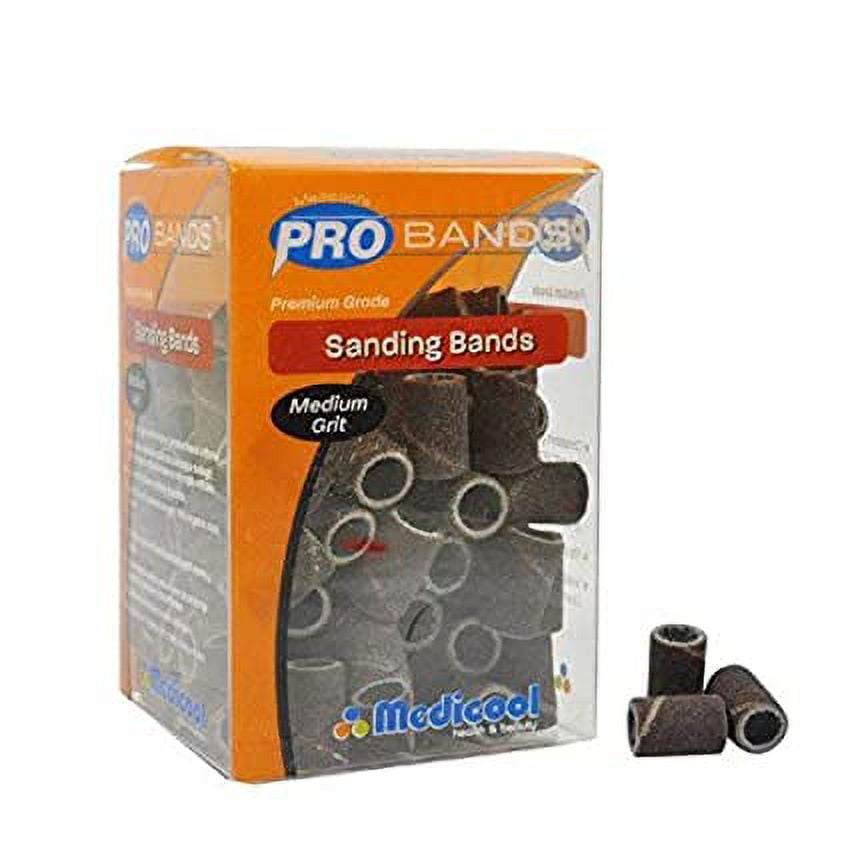 Medicool Pro Sanding Bands Box/90pcs + Free Mandrel 3/32 - (Medium GRIT ...
