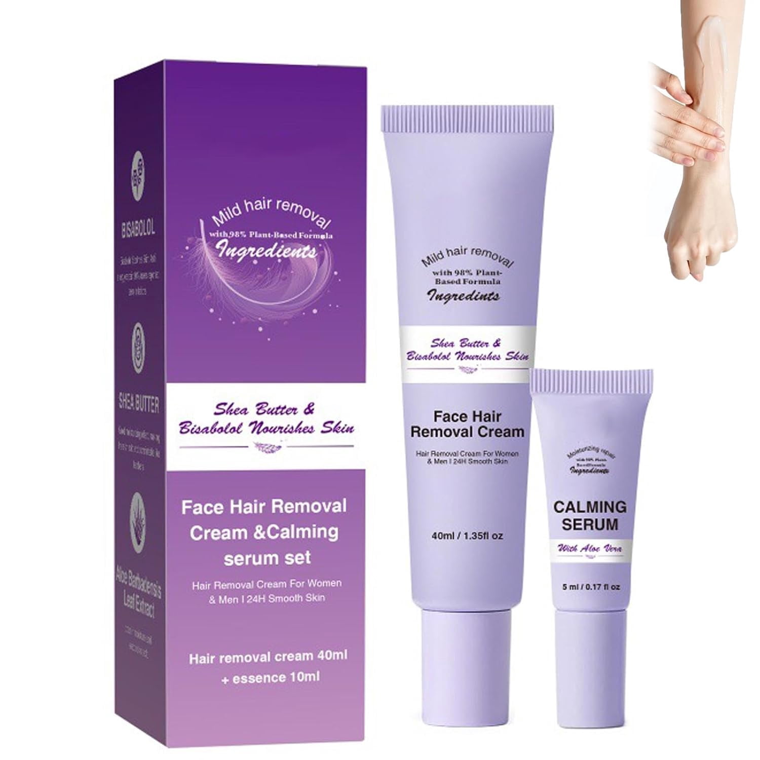 Medicpure Facial Hair Removal Cream, Gentle Hair Removal Cream for Face ...