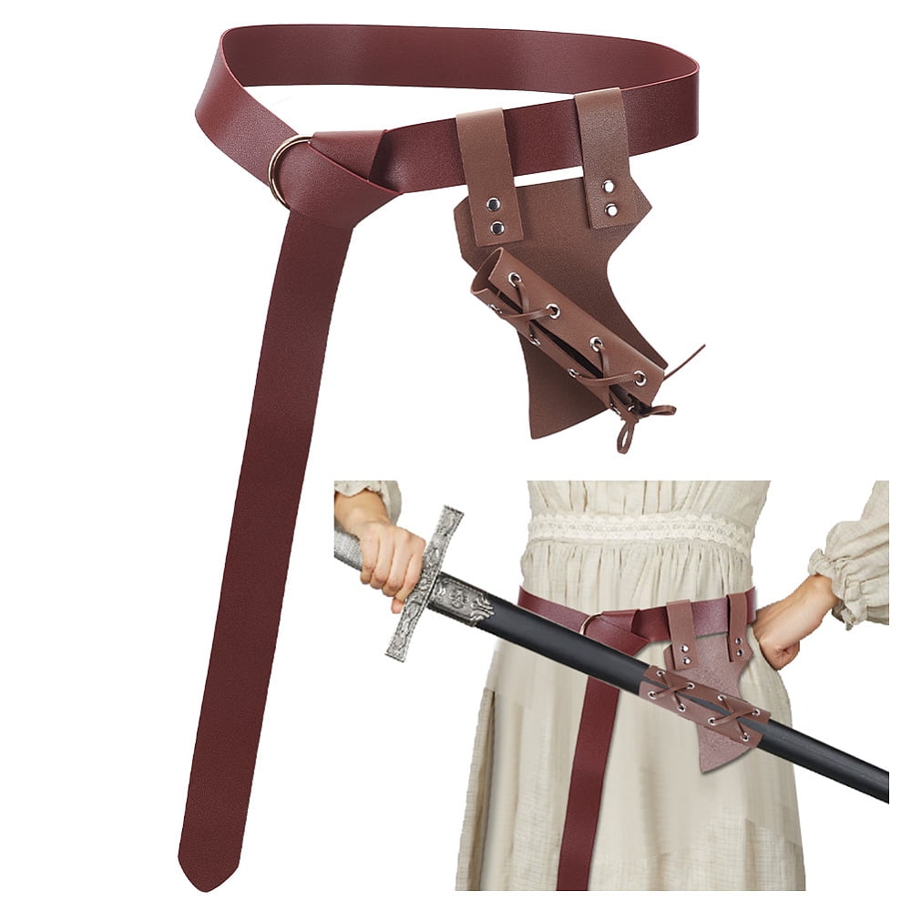 Medieval 58.2×1.6 Inch Medieval Belt and 11x7.5 Inch Scabbard Swords ...