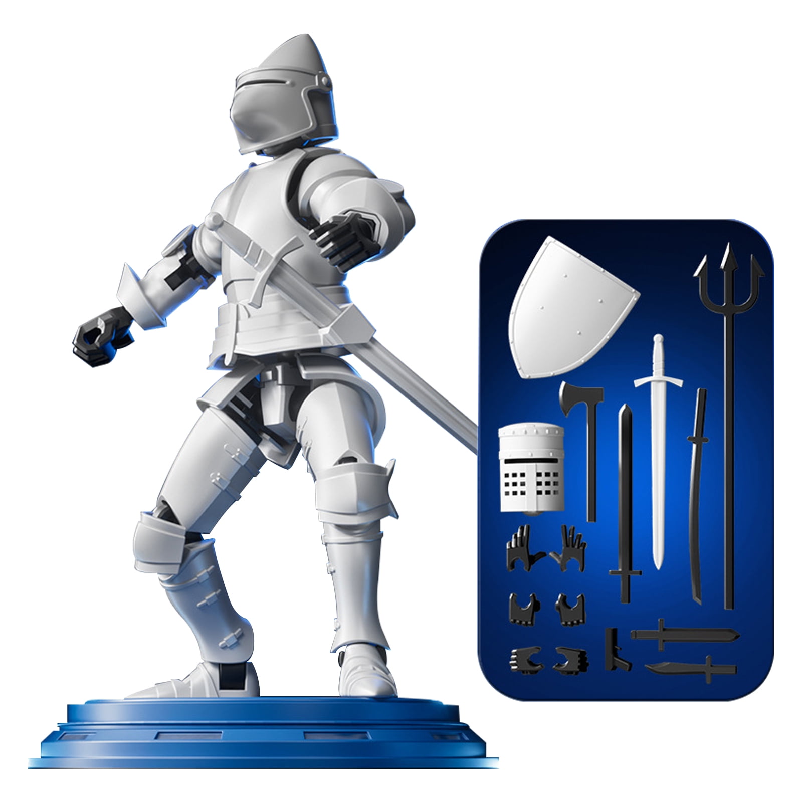 Medieval Action Robot Medieval Knight with Weapons and Shields, Full ...