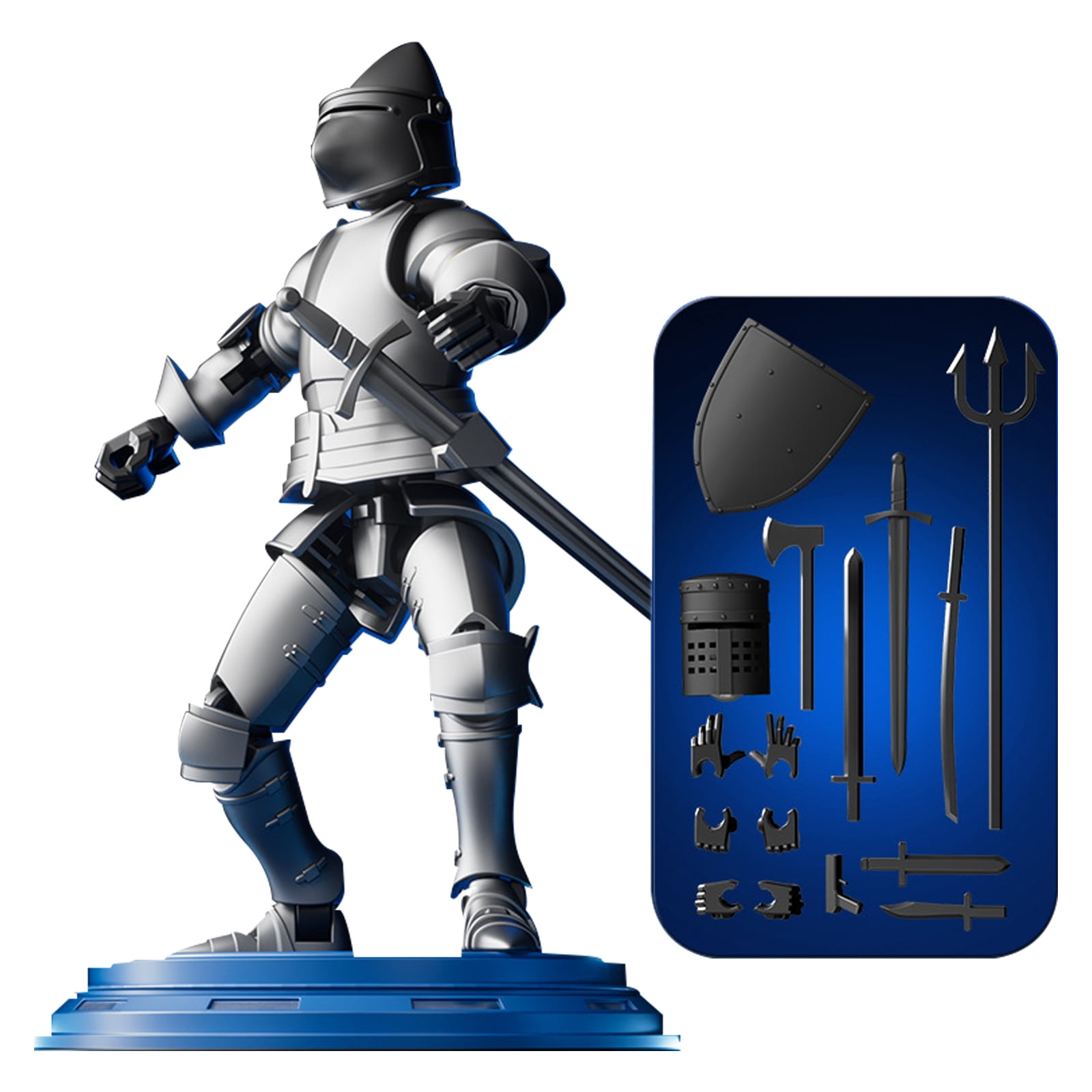Medieval Action Robot Medieval Knight with Weapons and Shields, Full ...