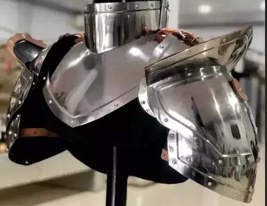 Medieval Armor Bevor with Gorget and Pauldrons Shoulder Guard Armor ...
