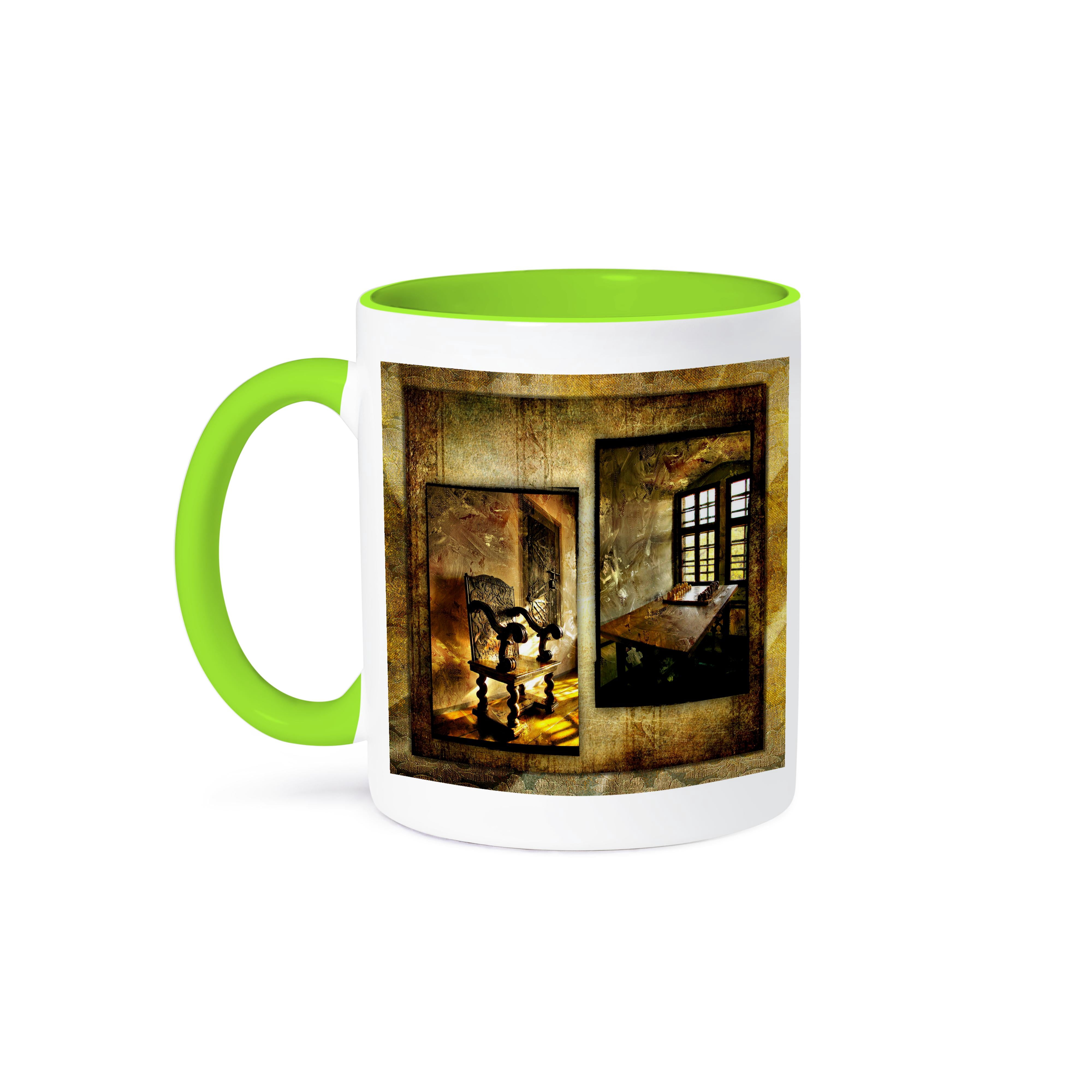 Medieval Art Gallery, 15oz Two-Tone Green Mug - Walmart.com