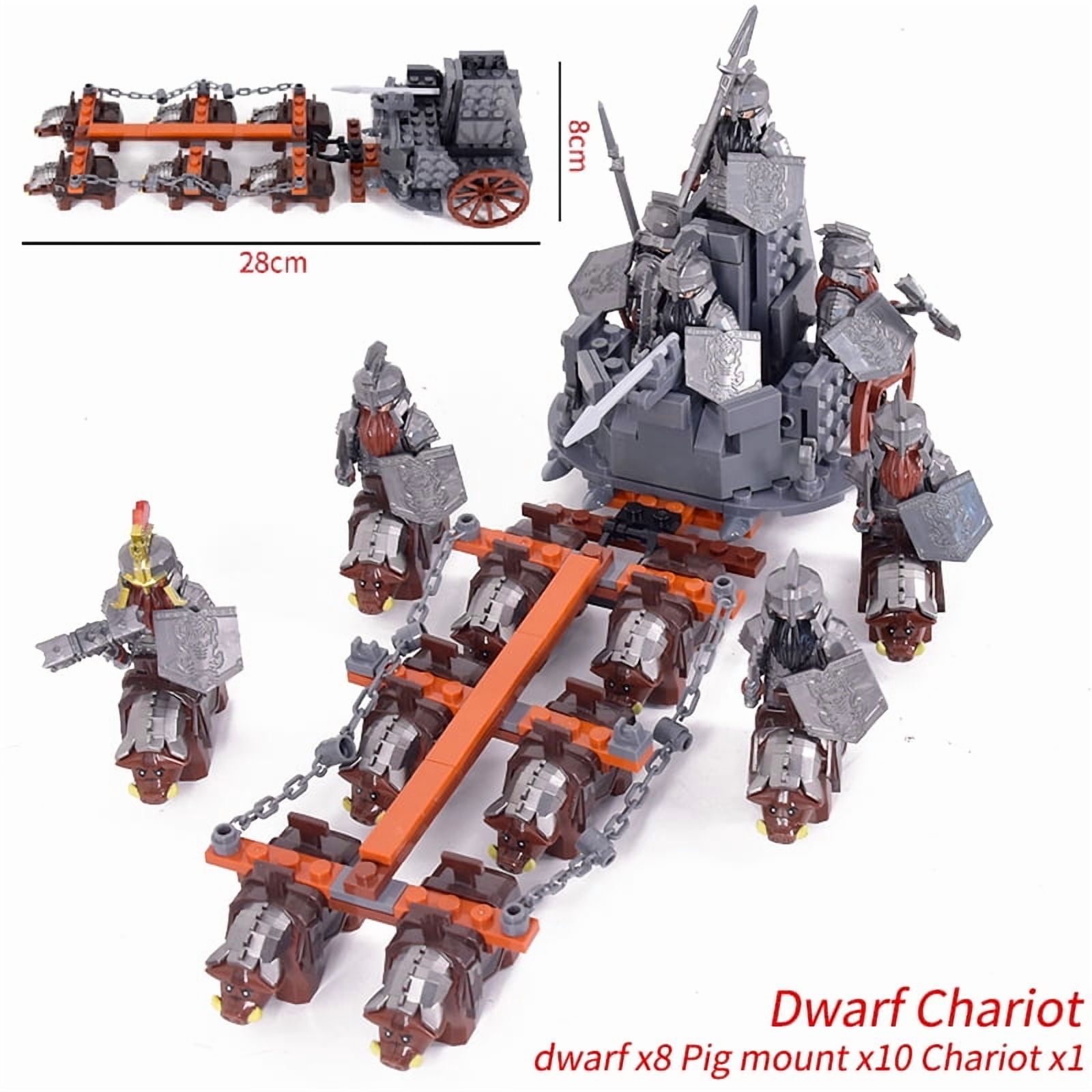 Medieval Asgard Soldier lotr Dwarf Boar Goat Chariot Animals Figures ...
