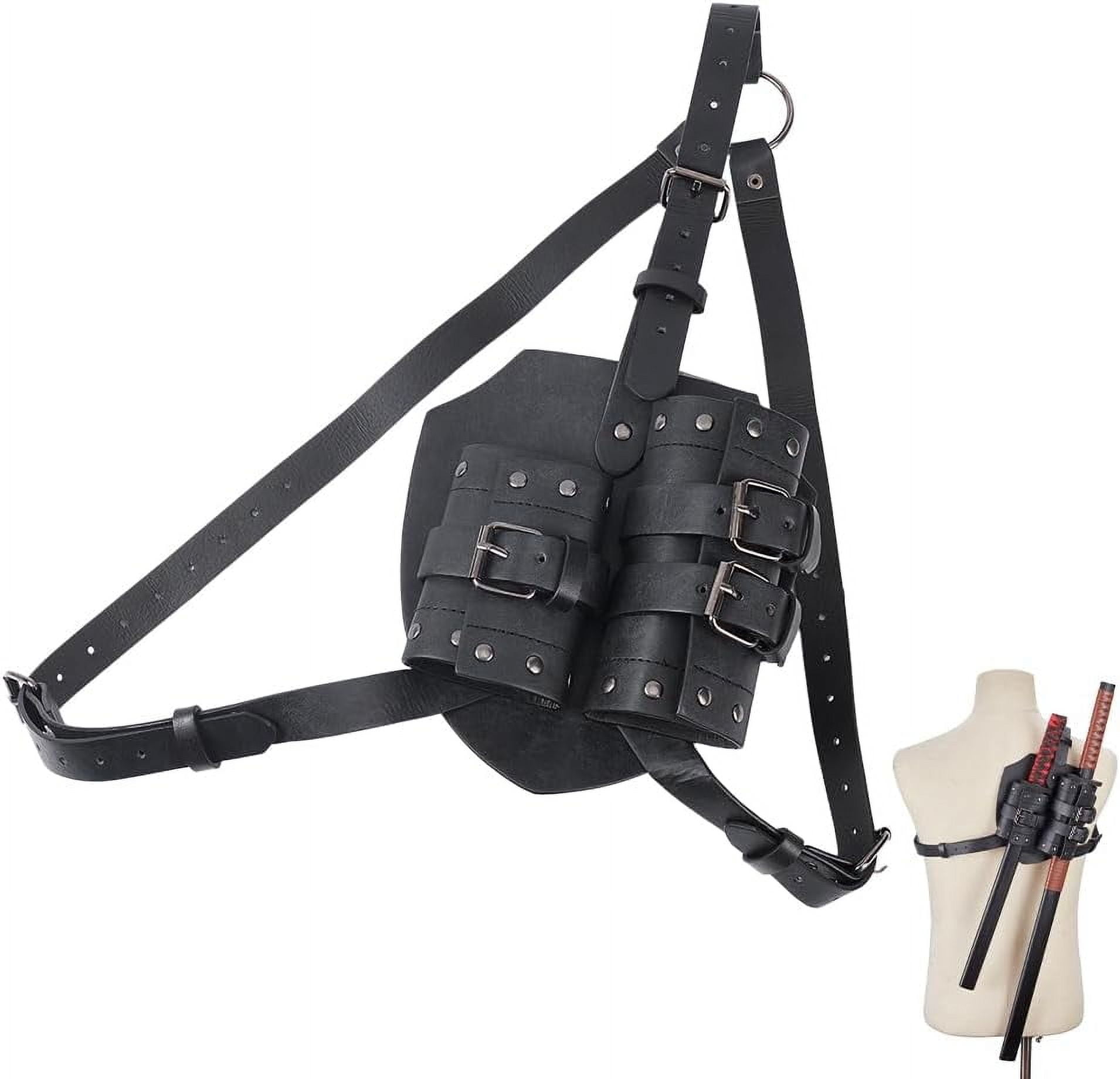 Medieval Back Frog Double Sheaths Adjustable Case Leather Belt Warrior ...