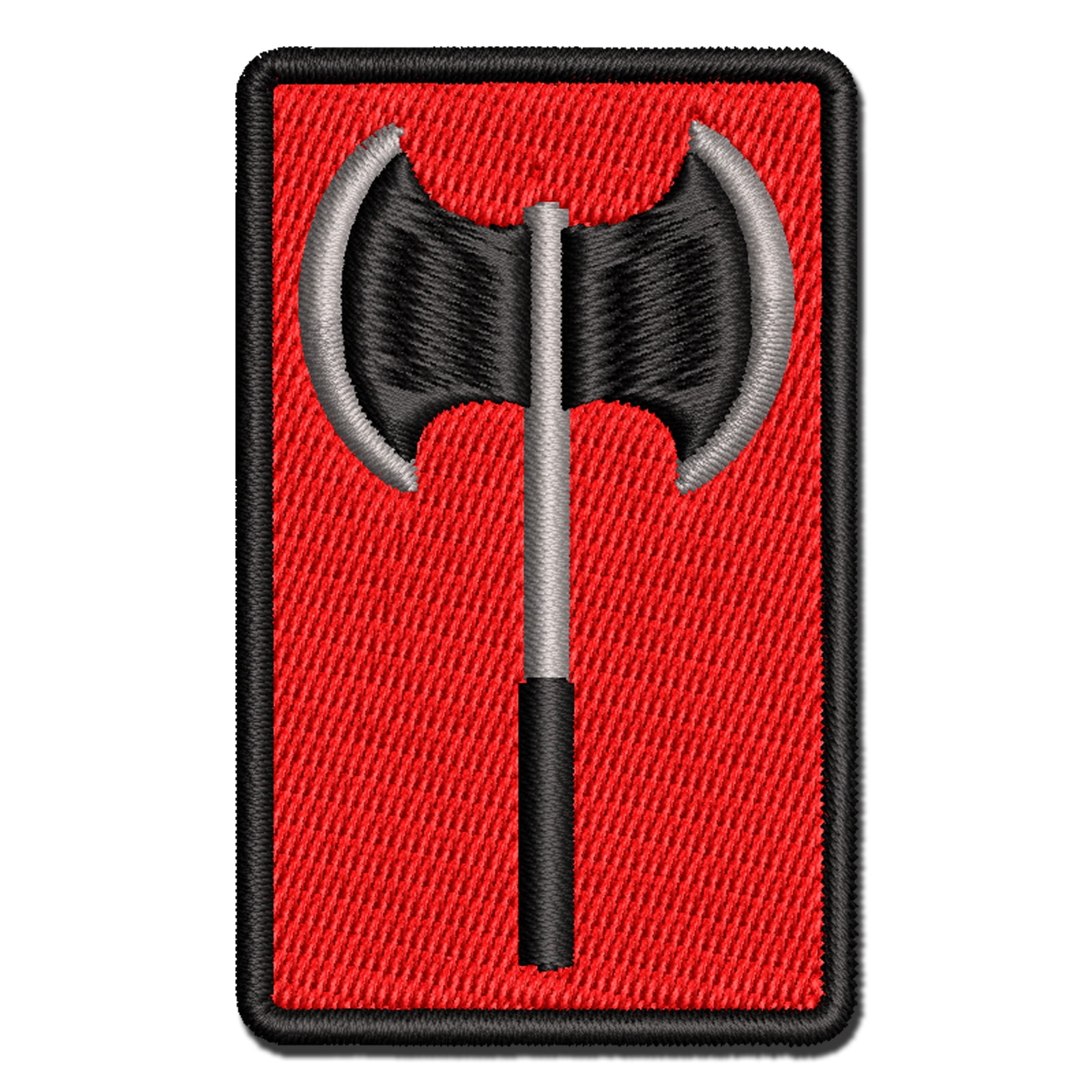 Medieval Battle Axe Applique Multi-Color Embroidered Iron-On Patch - 2. ...