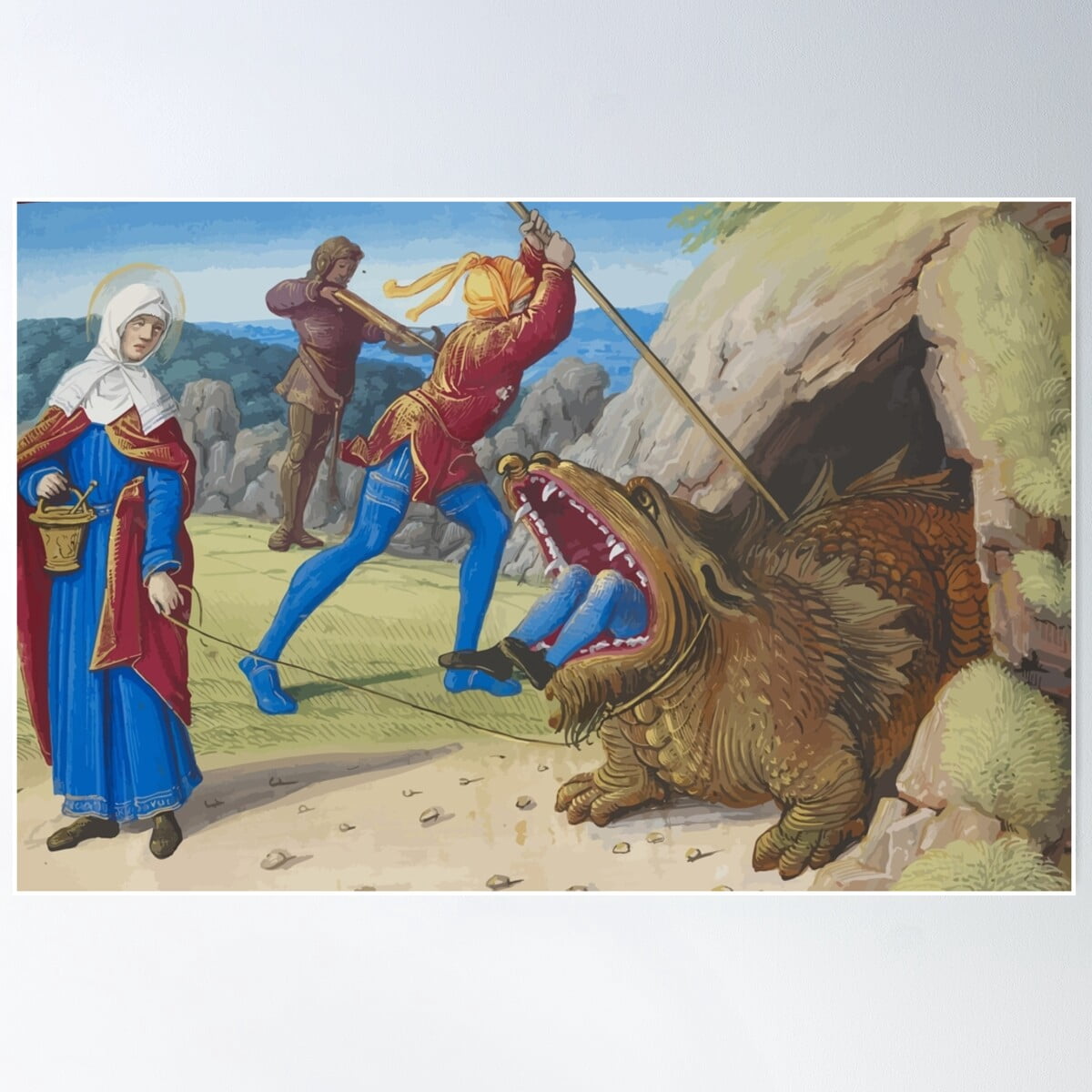 Medieval Beast Poster Wall Art, Modern Wall Decor For Living Room ...