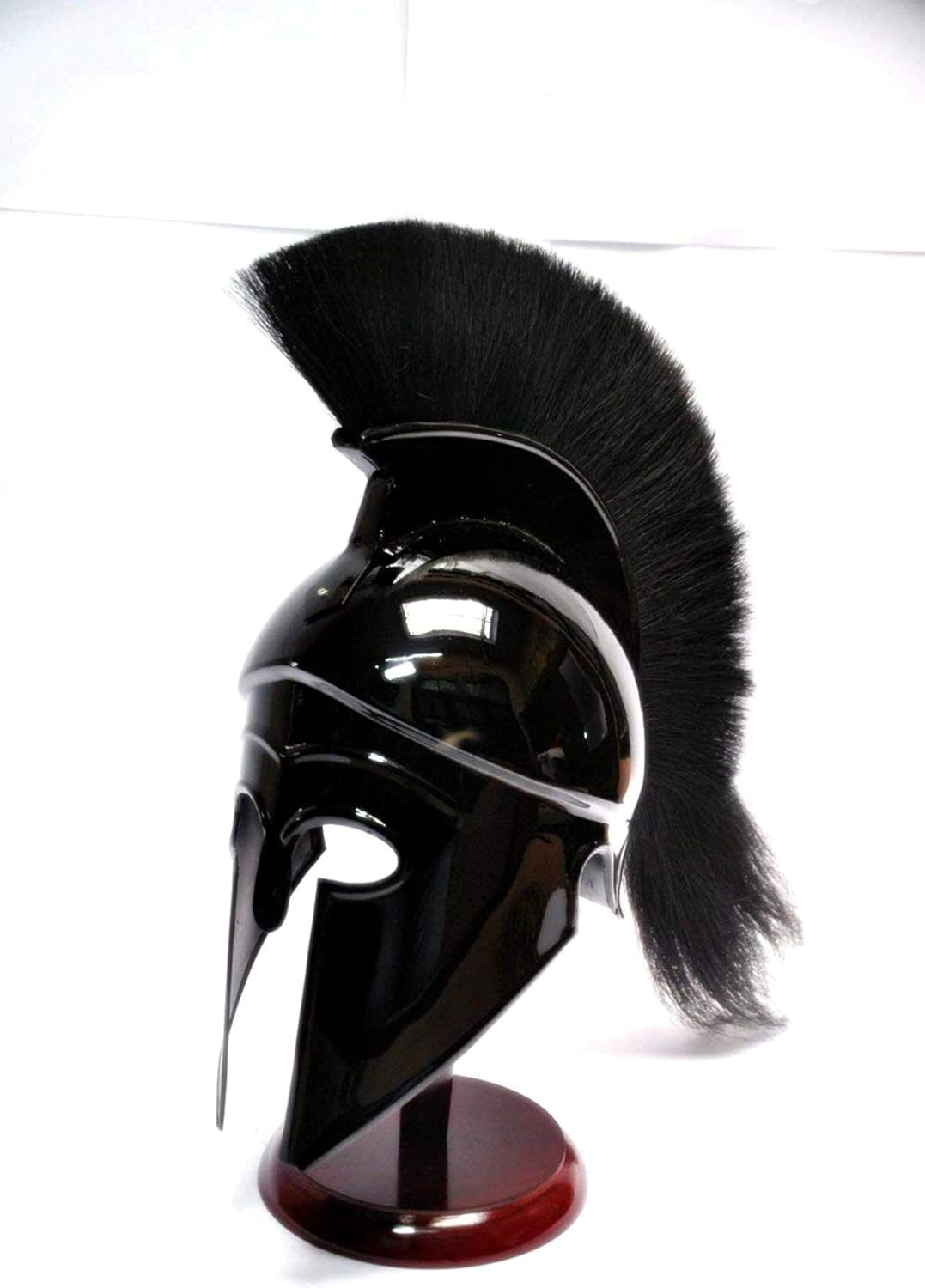 Medieval Black Greek Corinthian Helmet LARP Role Play Armor Helmet ...