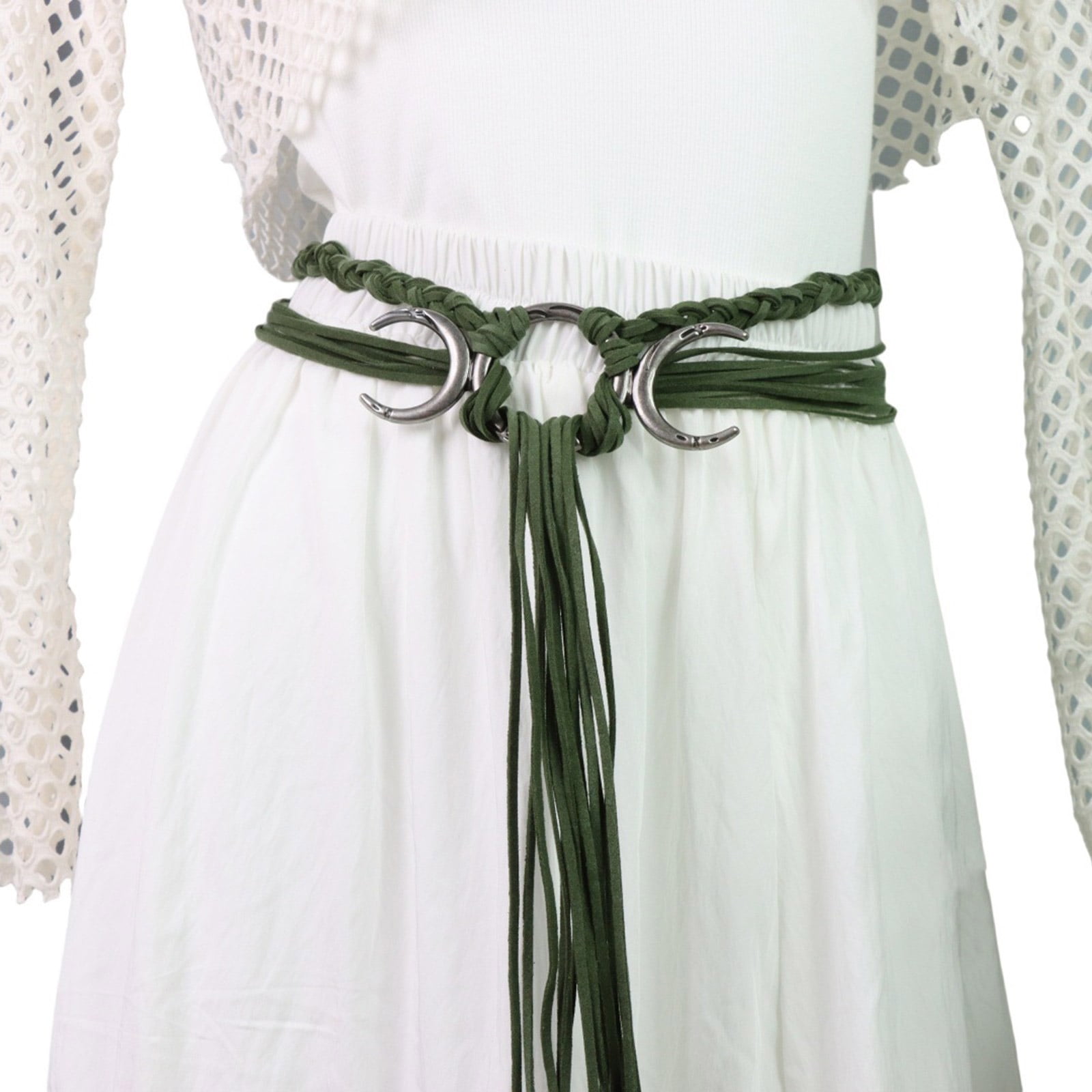 Medieval Bohemian Moon Pattern Belt Medieval Styles Adjustable Cotton ...