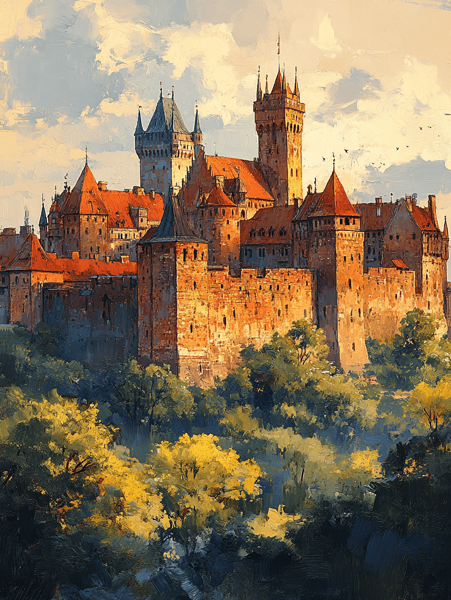 Medieval Castle Canvas Painting Wall Art，Suitable for Living Room ...