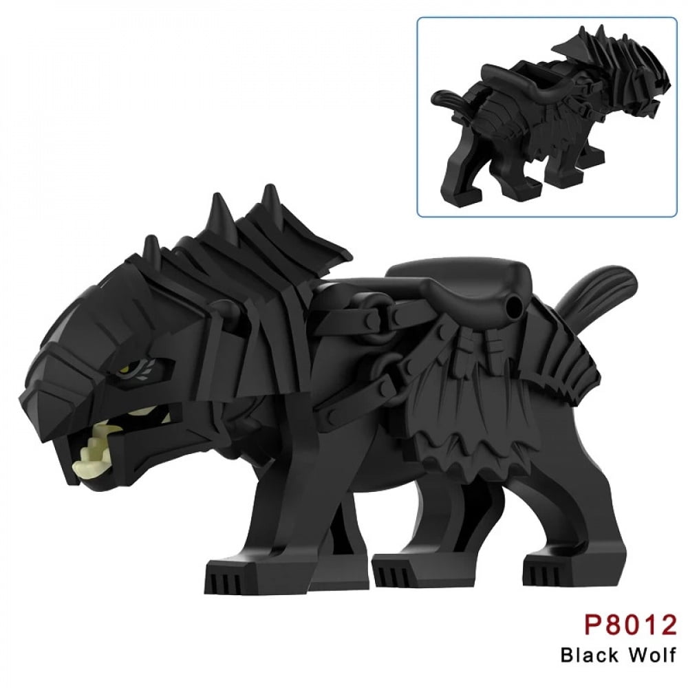 Medieval Castle Knight Building Block African Animal Elephant Tiger ...