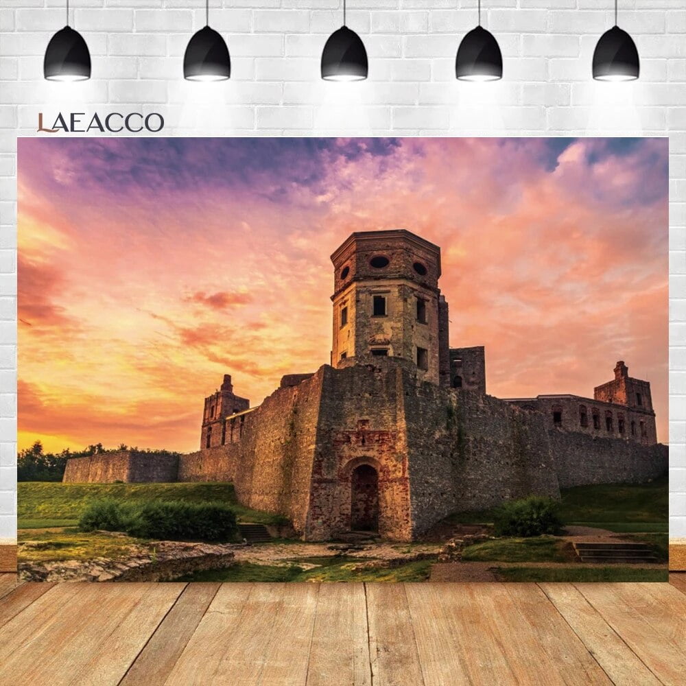 Medieval Castle Photography Backdrop European Stone Tower Gothic ...