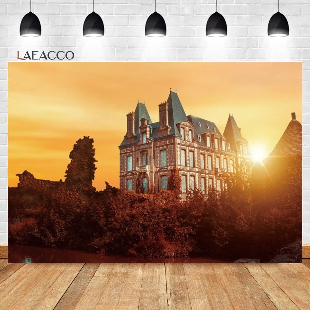 Medieval Castle Photography Backdrop European Stone Tower Gothic ...