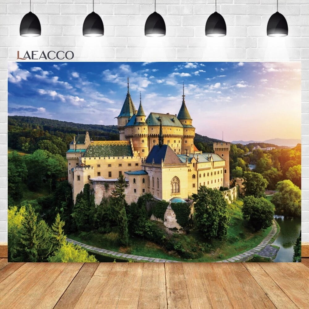 Medieval Castle Photography Backdrop European Stone Tower Gothic ...