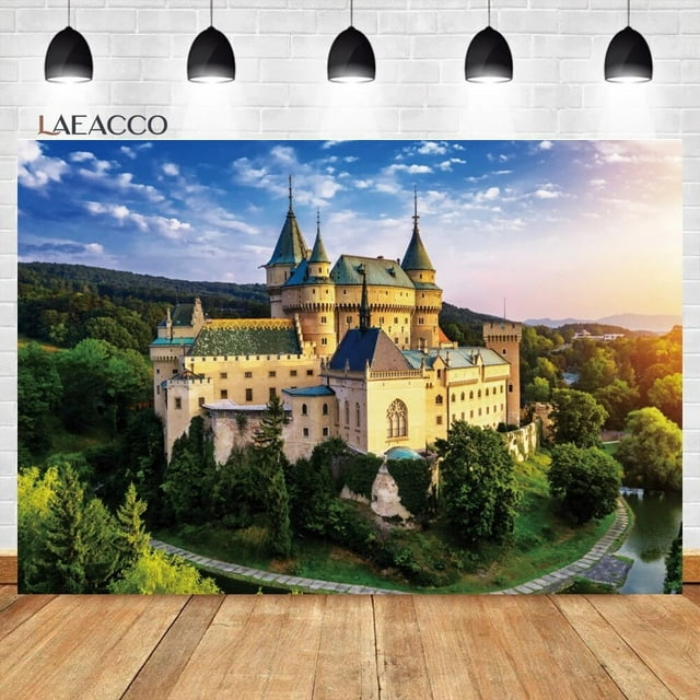 Medieval Castle Photography Backdrop European Stone Tower Gothic ...