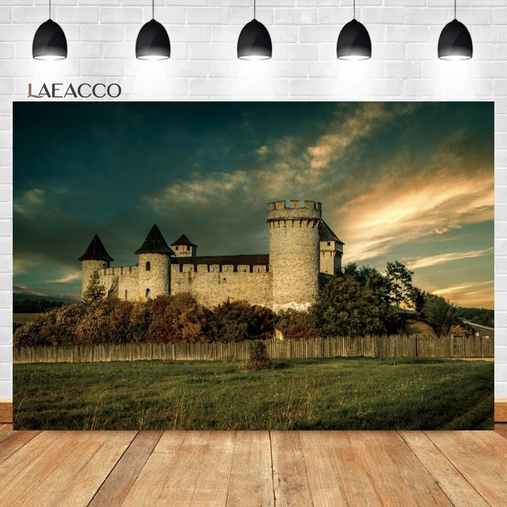 Medieval Castle Photography Backdrop European Stone Tower Gothic ...