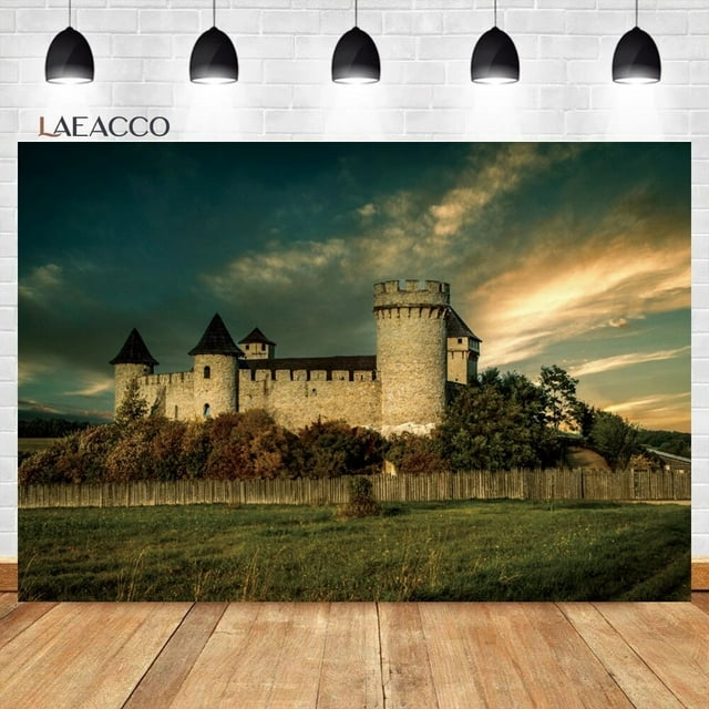 Medieval Castle Photography Backdrop European Stone Tower Gothic ...