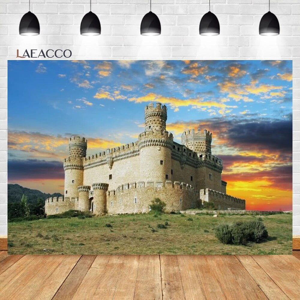 Medieval Castle Photography Backdrop European Stone Tower Gothic ...