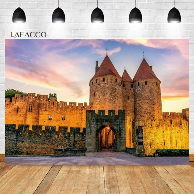 Medieval Castle Photography Backdrop European Stone Tower Gothic ...