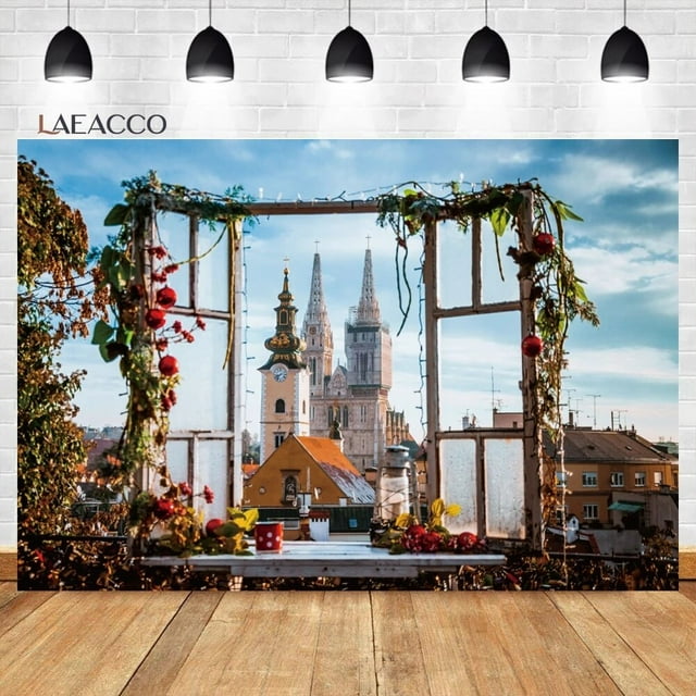 Medieval Castle Photography Backdrop European Stone Tower Gothic ...