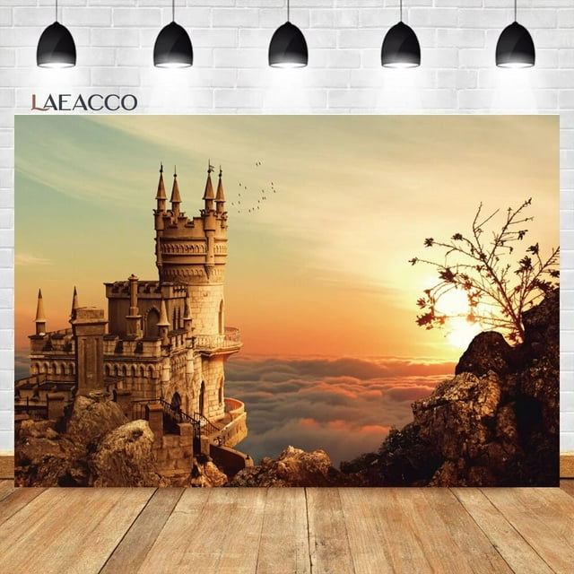 Medieval Castle Photography Backdrop European Stone Tower Gothic ...