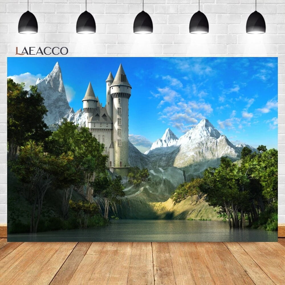 Medieval Castle Photography Backdrop European Stone Tower Gothic ...