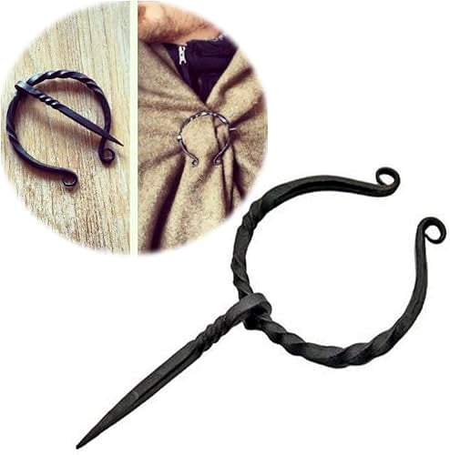 Medieval Celtic Cloak Pin| Black Vintage Viking Brooch/Forged Pins ...