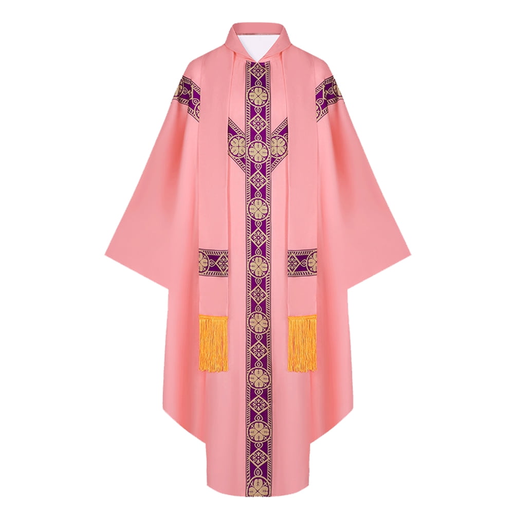 Medieval Church Cosplay Clothing Robe Tassel Cloak Priest Clergy Prayer ...