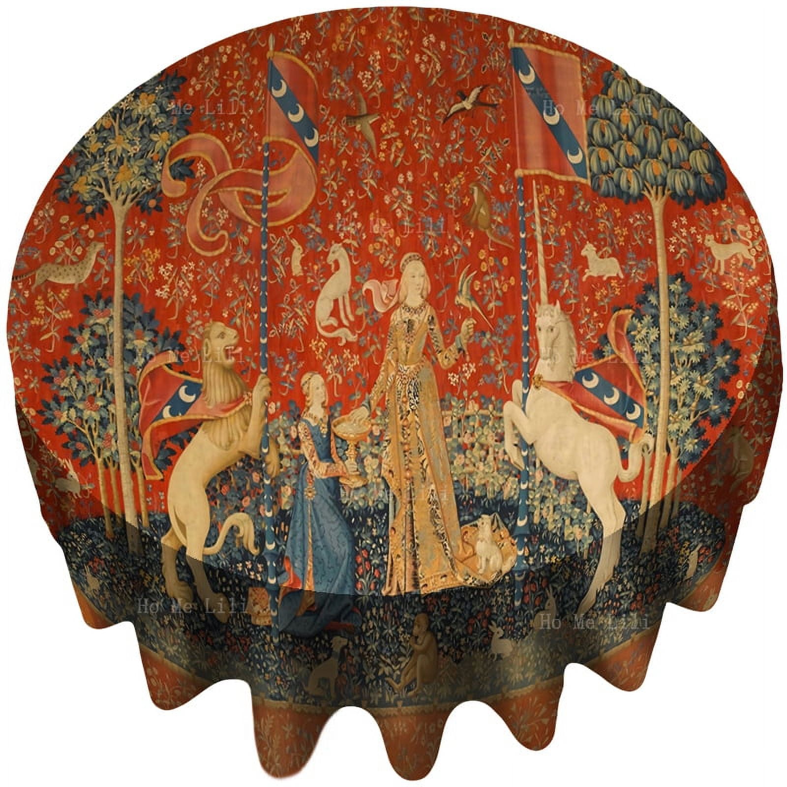 Medieval Classic Artwork Lady Unicorn Fascinating Mystery Mille-fleurs ...