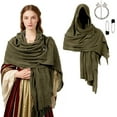 Medieval Cloak with Hood Men Renaissance Viking Cape Post Apocalyptic ...