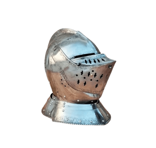Medieval Close Armour Helmet - Knight Steel Helmet for Reenactment ...