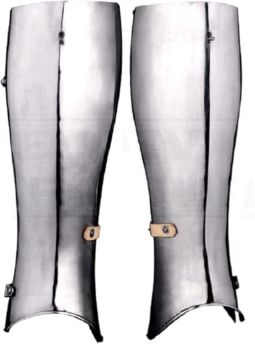 Medieval Closed Greaves Functional Leg Armour Silver - Walmart.com