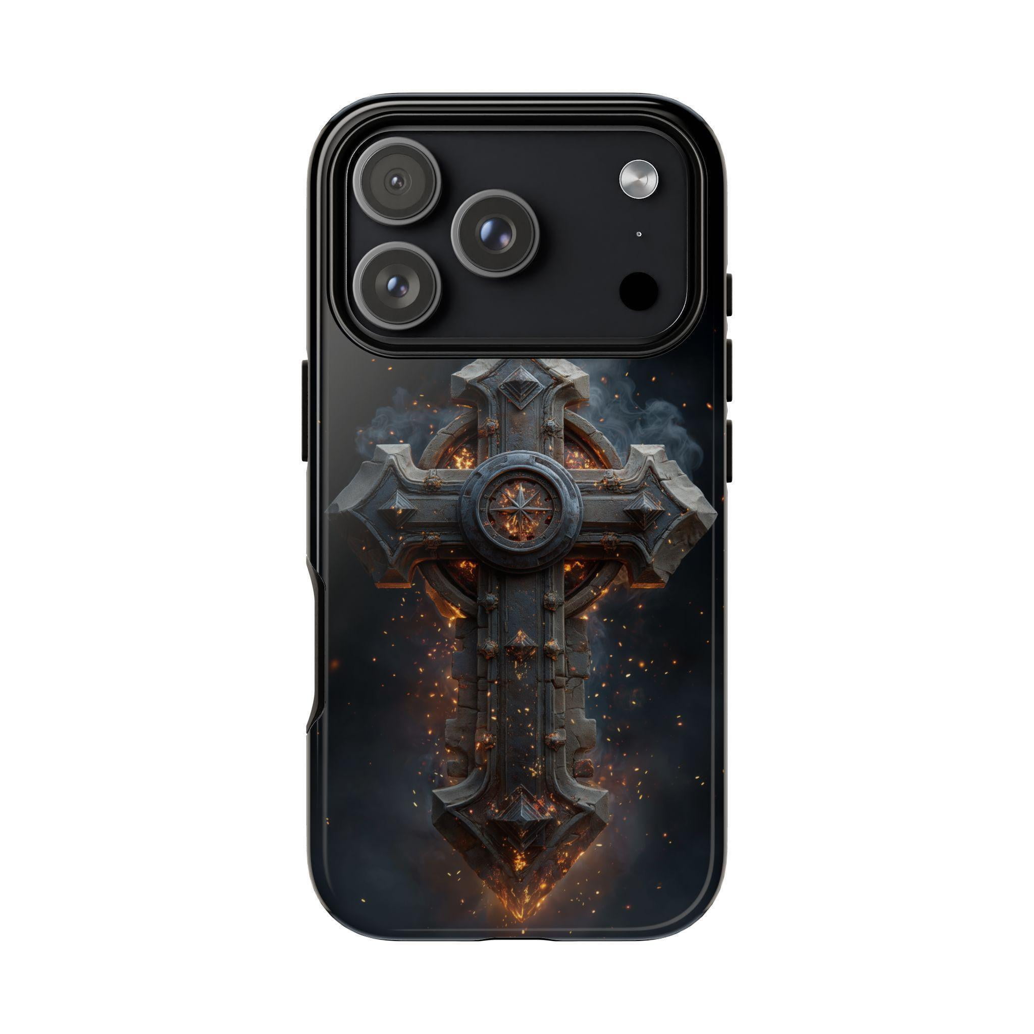 Medieval Cross Iron Forged Rustic Symbol Art Phone Case 17 16 15 14 13 ...