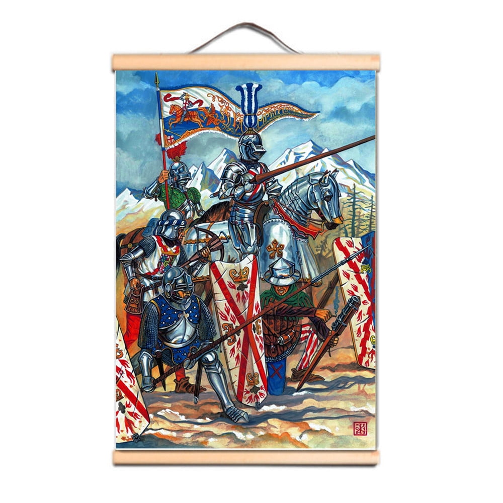 Medieval Crusader Knight Decor Wall Chart Beautiful Gift for History ...