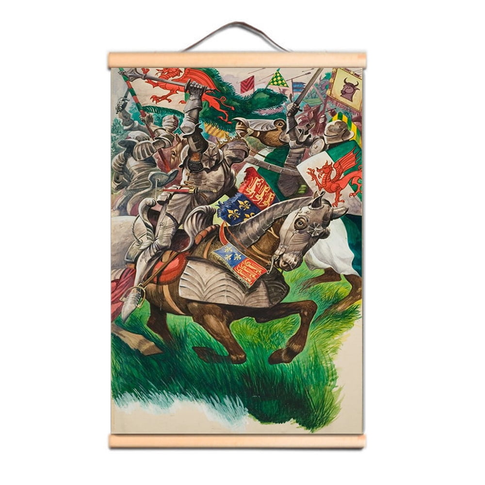 Medieval Crusader Knight Decor Wall Chart Beautiful Gift for History ...